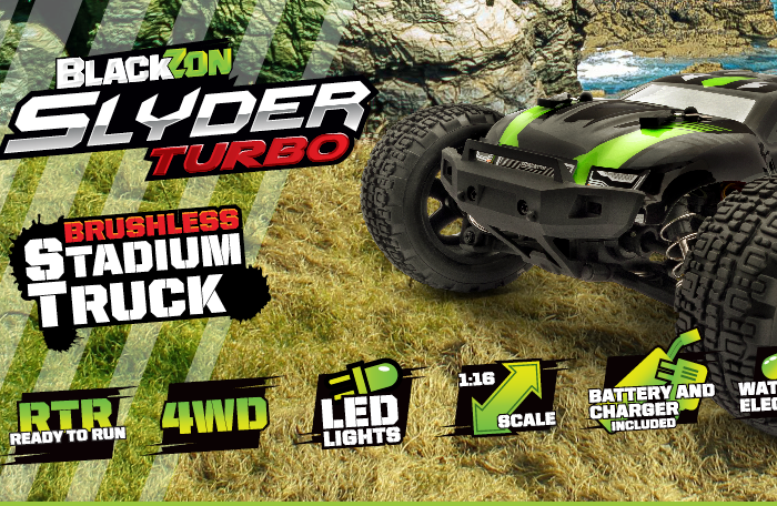 Samochód zdalnie sterowany RC #540214 Slyder ST Turbo 1/16 4WD 2S Brushless - Green Model Auto ...