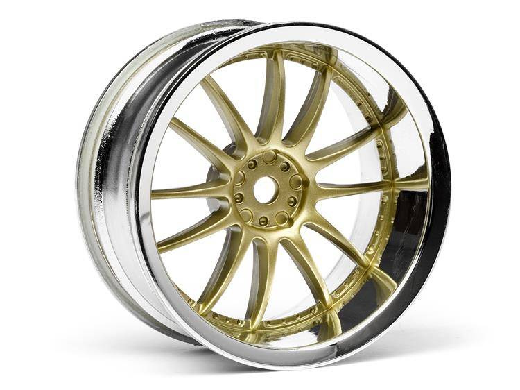 WORK XSA 02C WHEEL 26mm CHROME/GOLD (6mm OFFSET) | Koła Felgi Opony RC ...
